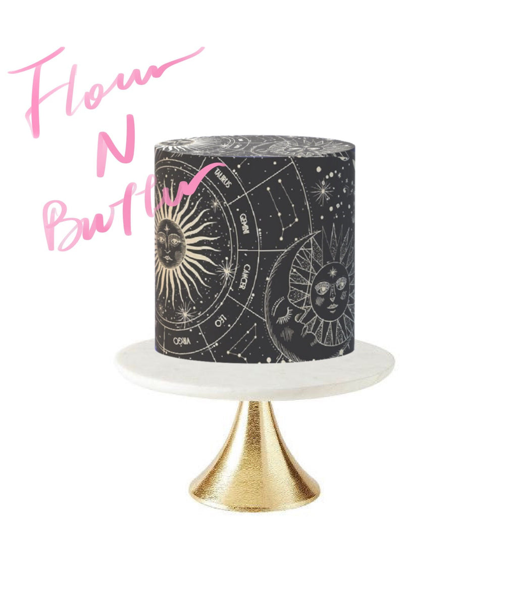 Edible Icing Cake Wrap - Astrology Horoscope cake wrap edible image ...